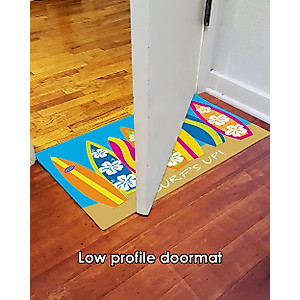 Toland Home Garden 800228 Surf Boards Summer Door Mat 18x30 Inch Beach Outdoor Doormat for Entryway Indoor Entrance