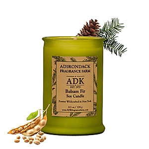 ADK Balsam & Fir Scented Candle, 4.5 Oz Natural Aromatherapy Candle for Home Decor & Kitchen Décor, Relaxing Plant-Based Wax Candles Perfect for Gift Giving