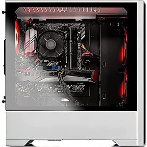 Skytech Gaming Blaze 3.0 Gaming Computer PC Desktop - Intel i3-10100F, GTX 1650, 500GB SSD, 8GB DDR4 3000, RGB Fans, AC WiFi, Windows 10 Home 64-bit, White