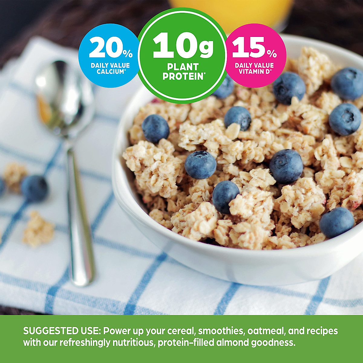 Orgain Organic Vegan Protein Almond Milk, Unsweetened Vanilla - 10g Plant Based Protein, With Vitamin D & Calcium, Gluten Free, Dairy Free, Lactose Free, Soy Free, No Sugar Added, 32 Fl Oz (Pack of 6)