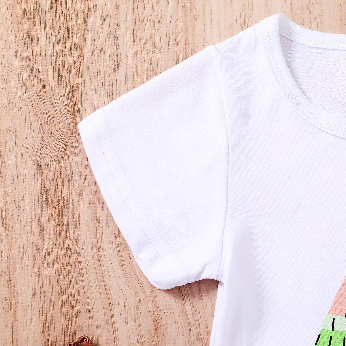 YOUNGER TREE Toddler Baby Girls Clothes Watermelon T-Shirt + Linen Shorts with Belt Cute Summer Short Set (Pink, 3-4 T)