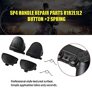 6 PCS Gamepad Repair Parts Replace Buttons R1 L1 R2 L2 Triggers for Dualshock 4 for PS4 Controller Electronic Accessories
