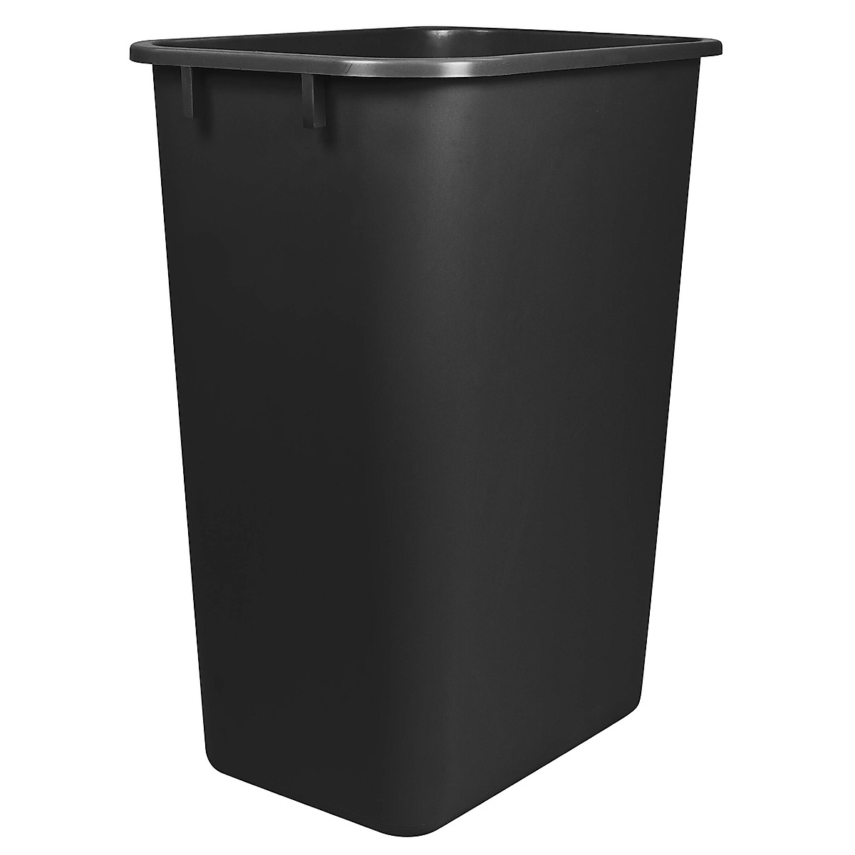 Storex Large/Tall Waste Basket, 15.5 x 11 x 20.75 Inches, Black, Case of 4 (00700C04C)