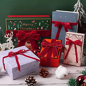 Ewaymado Silver Gray Velvet Ribbon 1 Inch x 20Yd,Great for Gift Wrapping,Hair Bows,Christmas,Wedding Party Decoration(1" Silver Gray)