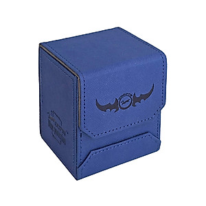 Zoopin Leather Deck Box -Blue for Collectible Cards-MTG,Yugioh,Pokeman,TES Legacy,Munchkins CCG Decks and Also Small Tokens or Dice- Hold 80 Sleeved Cards or 150 Naked Cards …