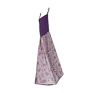 Purple Butterfly Diaper Stacker Organizer, Nursery Crib Diaper Hanging Bag for Baby Girl