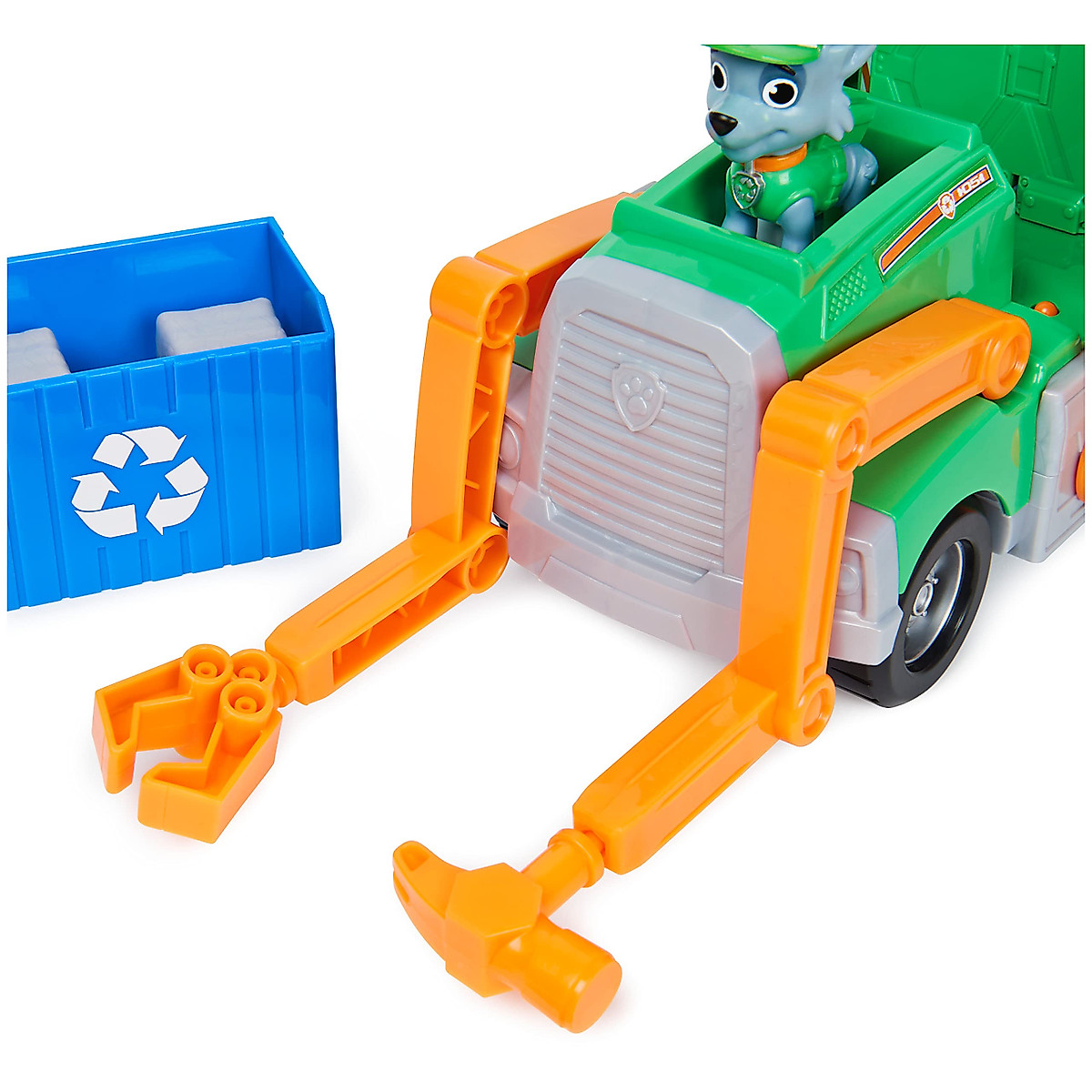 Paw Patrol, Rockyâ€™s Reuse It Deluxe Truck with Collectible Toy Figure and 3 Tools, for Kids Aged 3 and up