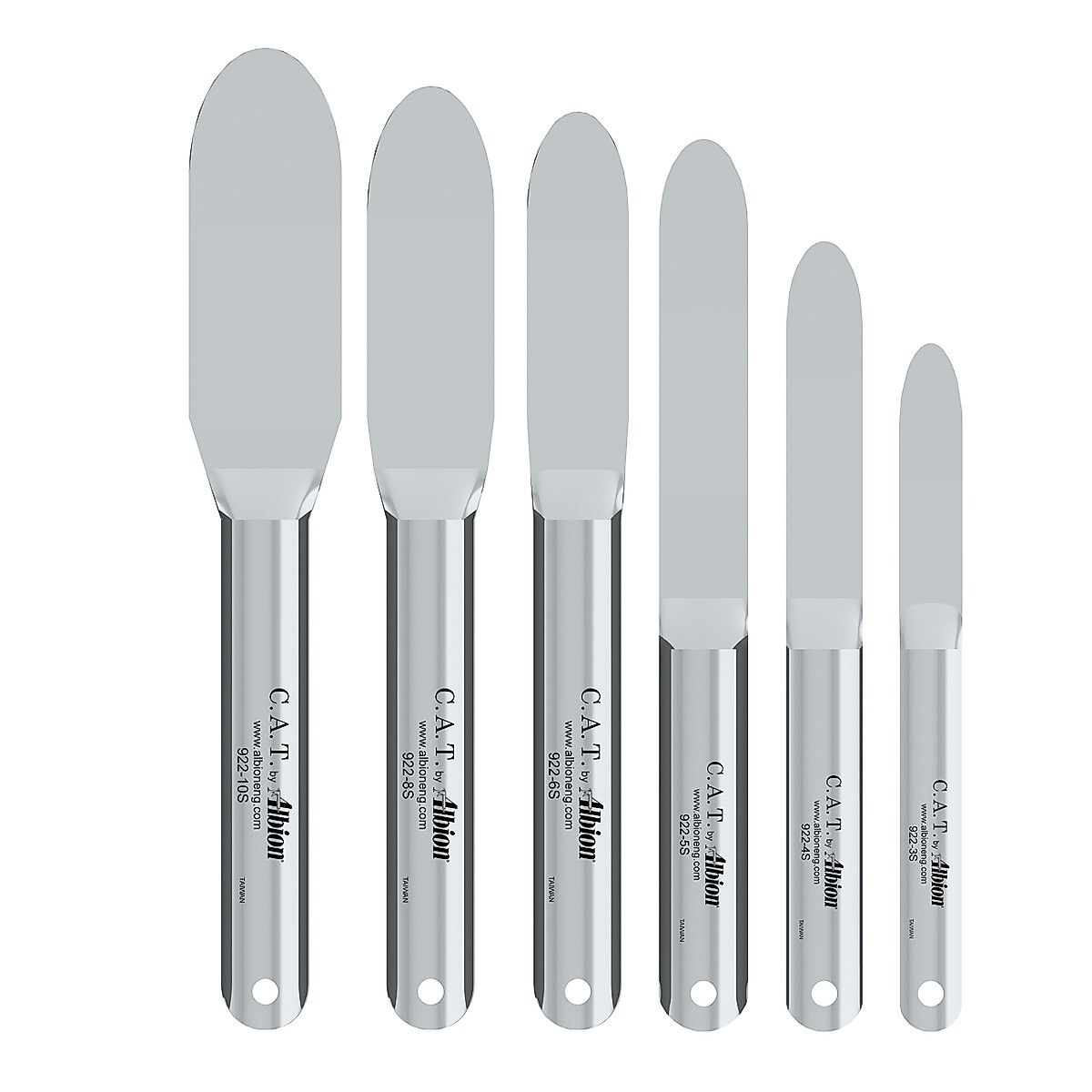 Albion Engineering Company 922-G01 C.A.T. Spatula Set, Stainless Steel, Pack of 6