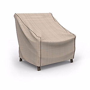 Budge NeverWet Mojave Patio Chair Cover, Black Ivory, Medium