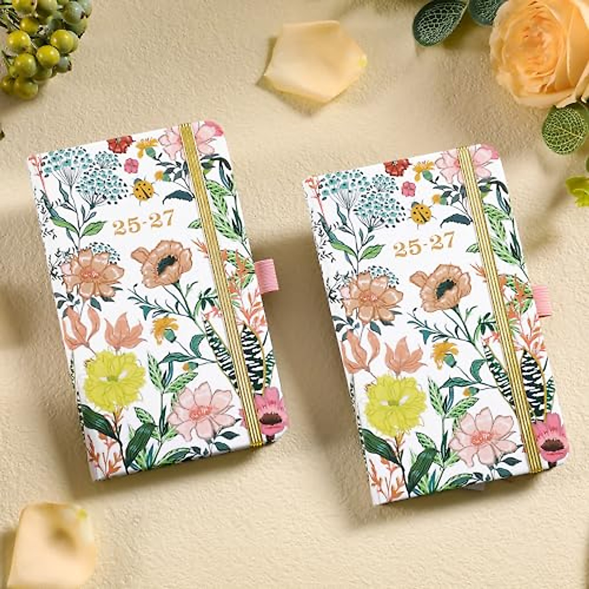 2025-2027 Pocket Planner/Calendar - 3 Year Monthly Planner 2025-2027, Jan 2025 - Dec 2027, 3.8" x 6.3", Small/Purse Planner 36 Months with Pen Holder, Inner Pocket, Elastic Closure and 61 Notes Pages