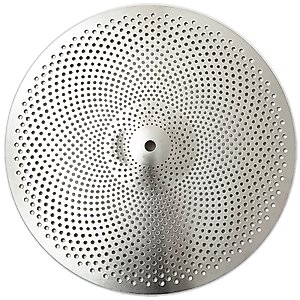 Low Volume 12" Splash Cymbal, 12 inches Practice Splash Cymbal, Quiet Splash Cymbal (12'', Silver)