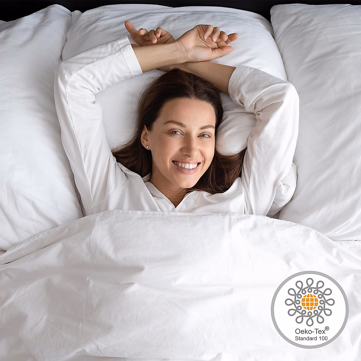 APSMILE Solid White Duvet Cover Set Queen Size, 3 Pieces with 1 Duvet Cover 90x90 Inches and 2 Shams (No Comforter), Soft Brushed Washed Cotton-Like Duvet Cover with Button Closure