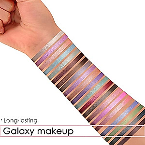 21 Color Everfavor Makeup Palette Shimmer Eyeshadow Palettes Baked Eye Shadows Cosmetics Pallet with Galaxy Colors (21 Color, 04)