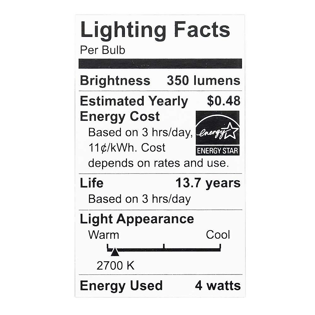 EcoSmart 40-Watt Equivalent B11 E12 Base Dimmable Clear Filament Vintage Style LED Light Bulb, Soft White (3-Pack)