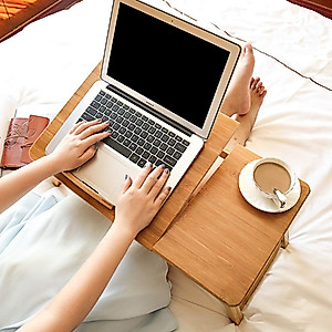 YLYAJY Target Marketing Systems Wood Corner Desk with Drawer and Storage Shelf, Antique Finish