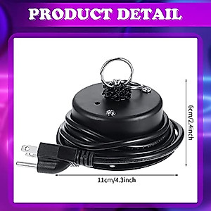 Therwen 3 Pcs Disco Ball Motor Heavy Duty Mirror Ball Motor 3RPM Slow Rotating Motor Disco Ball Rotator for 12-16" Mirror Ball and Under