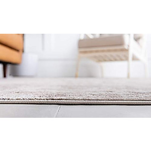 Unique Loom Portland Collection Bohemian Vintage Inspired Medallion Tone Design Area Rug, 7' 10" x 10' 0", Beige/Ivory