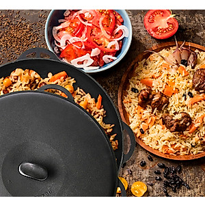 Dutch Oven Pot with Lid Syton 31.7 Quarts (30 L) - Camping Dutch Oven - Cast Iron Cookware Set - Uzbek Kazan Cast Iron – Premium Camping Cookware