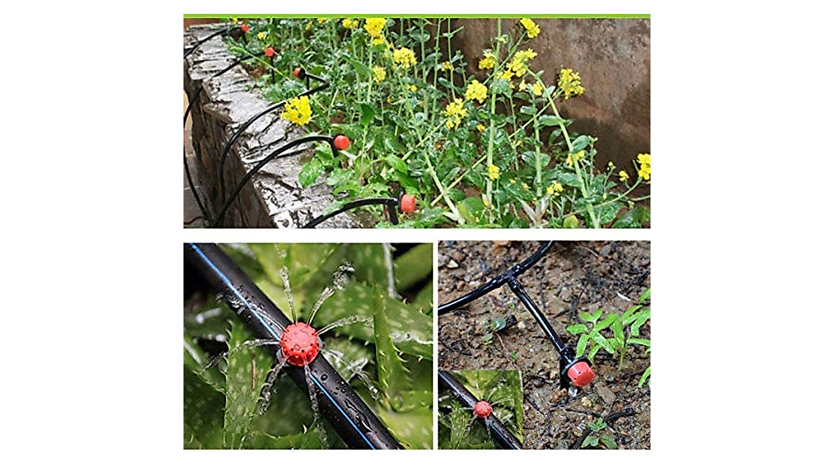 MSDADA Micro Drip Irrigation Kit, 50ft Garden Automatic Irrigation ...