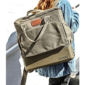 BOGG BAG Travel Canvas Backpack - Durable Sturdy Bag With High Capacity For Men or Women - 14x15x5 - Tip Proof Tote Backpack With Pockets for the Beach, Boat, Pool, Sports And More - I Olive You