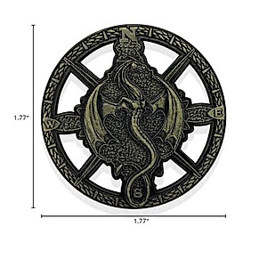 Norse Foundry Metal Dragon Compass 45mm RPG Adventure Compass
