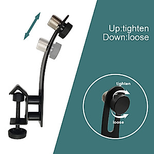 Boseen Drum Microphone Shockproof Clip Rim Mount Holder Metal Universal Tom Mic Set Clamp Adjustable(Pack of 3)