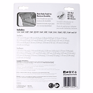 Ryobi A10D14D 14 Piece Split Point Black Oxide Drill Bit Set w/Plastic Storage