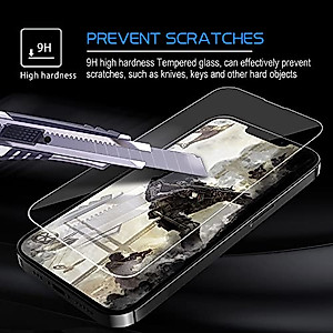 Arae Screen Protector for iPhone 14 Pro Max, HD Tempered Glass Anti Scratch Work with Most Case, 6.7 inch, 3 Pack