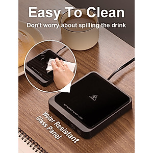 Rigstne Coffee Mug Warmer - 20W Portable Mug Warmer for Desk, Coffee Cup Warmer with Auto Shut Off, Candle Warmer Plate for Travel, Office and Home, Black (No Cup)