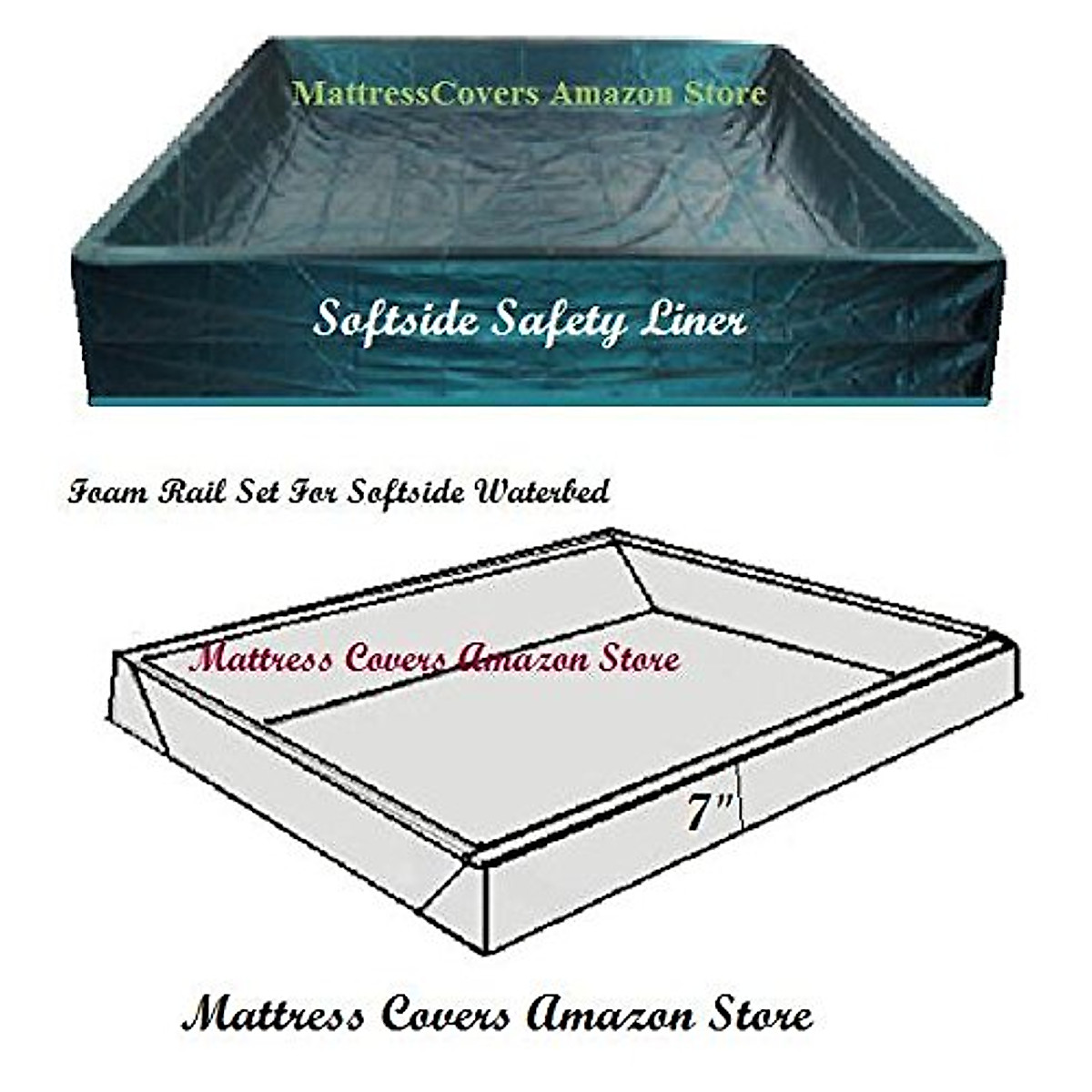 Softside Waterbed Mattress with Organic Bamboo Cover and 95% Waveless (King 76 x 80)