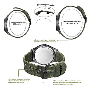 BOSHIYA Men's Military Tactical Field Watches Outdoor Sports/Work Watch Waterproof Analogue Quartz Watches Minimalist Lightweight Nylon Watch - Imported Japanese Movement/40mm Waterproof/Date Display