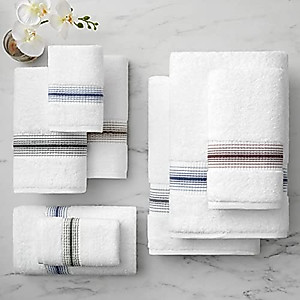 Aston & Arden Aegean Ombre Bath Towels - (Pack of 2) Oversized Ultra Soft Thick & Absorbent, 100% Ringspun Turkish Cotton Bathroom Towel for Spa, Hotel, 600 GSM, 30 x 60 in, Crystal Blue