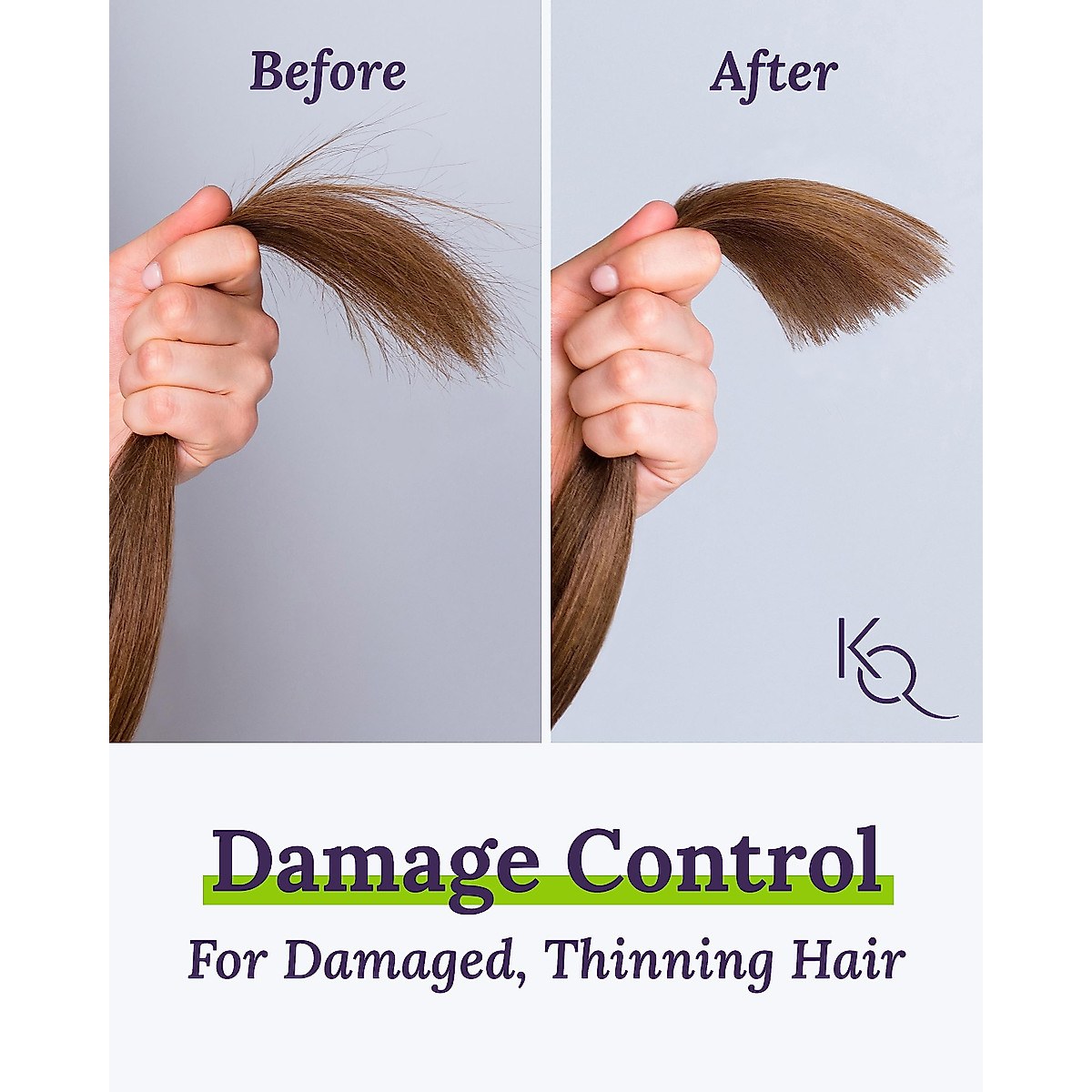 Keranique Damage Control Conditioner - Hydrating Treatment with Keratin for Dry Damaged Hair