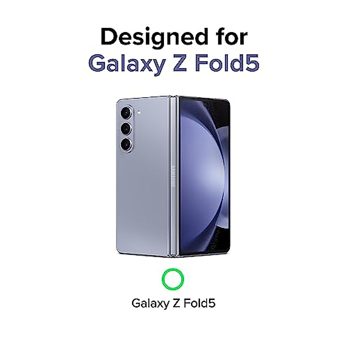 Ringke Slim [Minimalist Fit] Compatible with Samsung Galaxy Z Fold 5 Case for Women and Men, Simple Modern Sleek Design, Protective Sturdy Solid 5G Cover with Lanyard Hole - Black