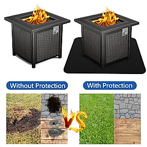 Under Grill Mat, 48×30 inches Deck and Patio Protective Mats, Double-Sided Fireproof Oil-Proof Grill Mats for Outdoor Grill, Fireproof Grill Pads for Outdoor Charcoal, Flat Top, Smokers, Gas Grills