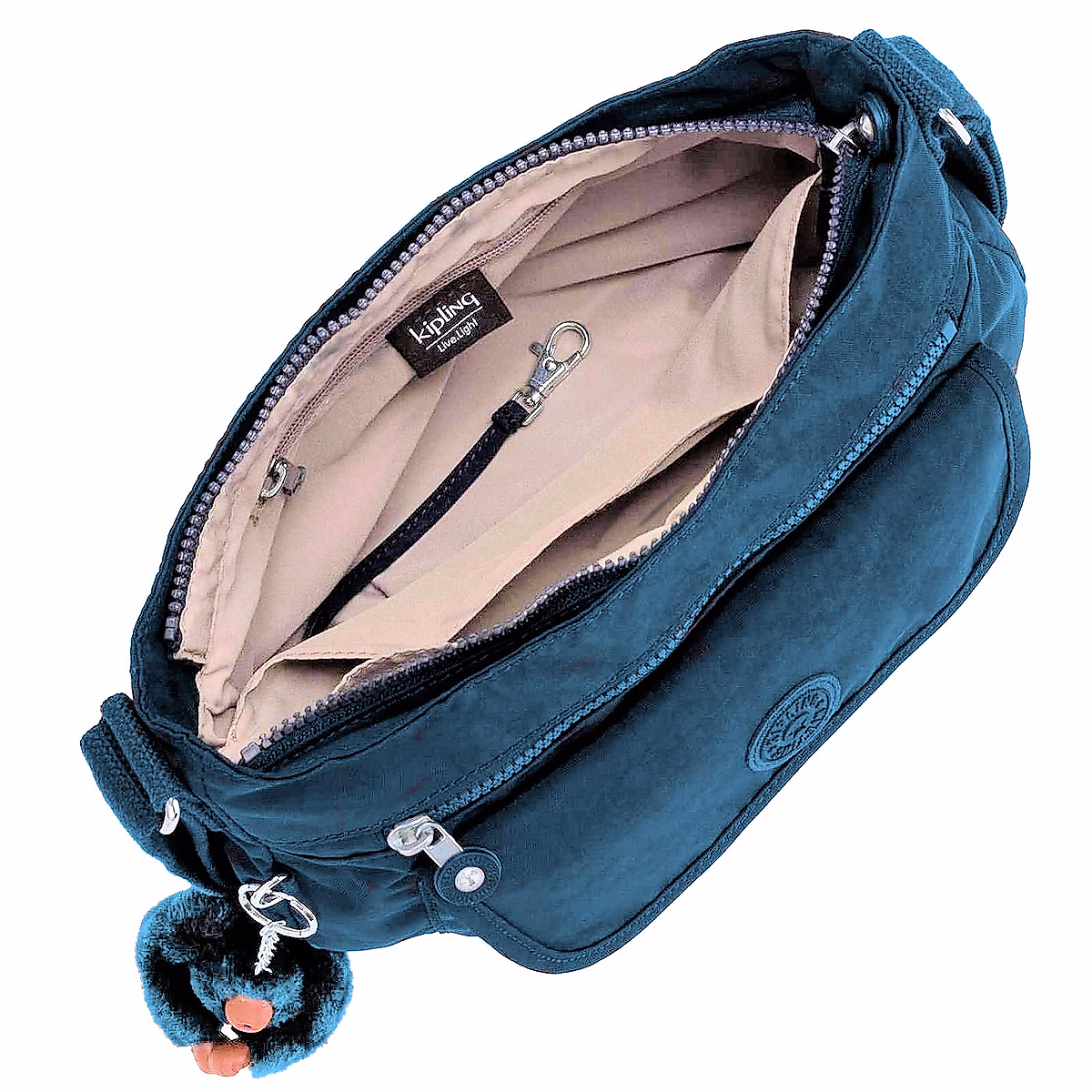 Kipling Women's Syro Crossbody Shoulder Bag Medium Night Teal Tonal