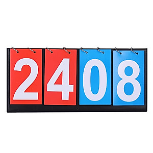 I-MART 4 Digital Portable Table Top Scoreboard, Easy Flip Score Keeper for Basketball Football Tennis Baseball Soccer Ping Pong Volleyball
