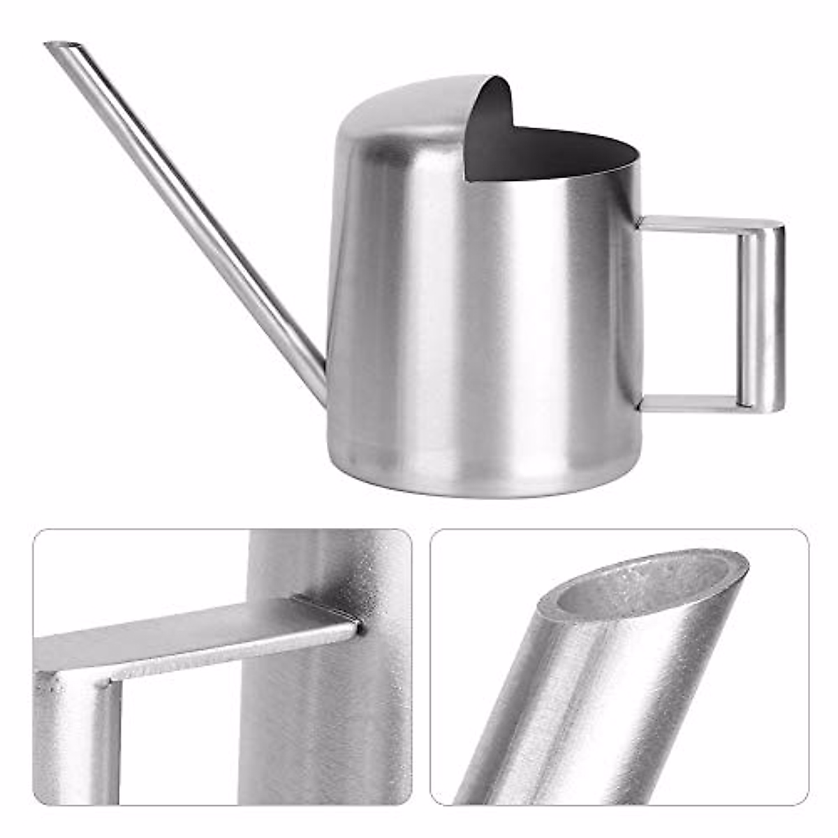 Watering Can for Indoor Plants 300ML Stainless Steel Small Watering Can with Long Spout Watering Pot for House Plant Garden Flower Bonsai Succulents