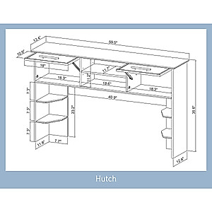 Realspace® Koru 60"W Hutch For Koru L-Shaped Or Straight Computer Desks, Natural Oak