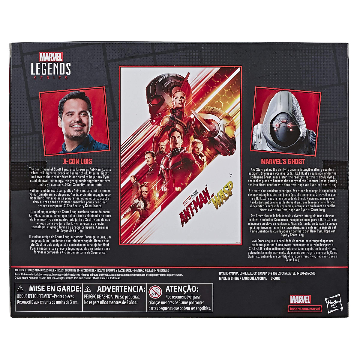 Marvel Legends Series Ant-Man & The Wasp 6"-Scale Movie-Inspired X-Con Luis Ghost Collectible Action Figure 2 Pack