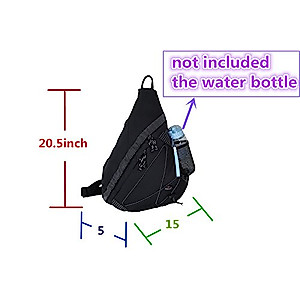 HBAG 20 Crossbody Sling Backpack Single Strap Shoulder Bag, Water Bottle Pocket
