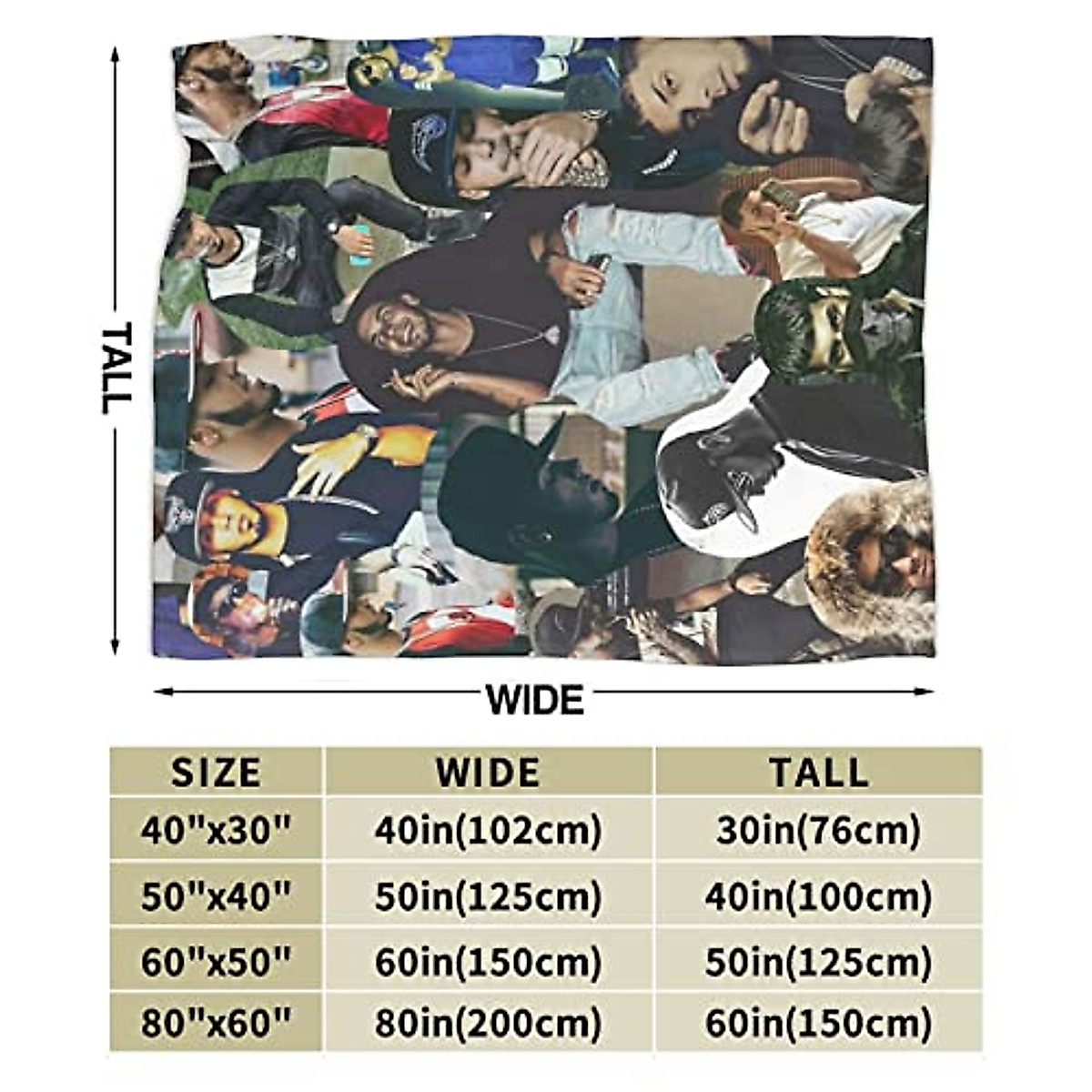 ISHAANAV Anuel Music and AA Throw Blanket for Couch Sofa Fluffy Microfiber Fleece Throw Soft, Cozy, Lightweight Anuel Music and AA