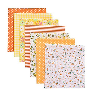 Chris.W 35Pcs Quilting Fabric Squares Sheets, 10"x10" Cotton Craft Fabric Bundle Patchwork Pre-Cut Quilt Squares for DIY Sewing Scrapbooking Quilting Dot Pattern(Bright Color Set)