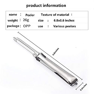 Aniso Kitchen vegetable peeler-Stainless steel rotary peeler for vegetable and carrot fruit，with ergonomic safety and control handle-Dishwasher Safety