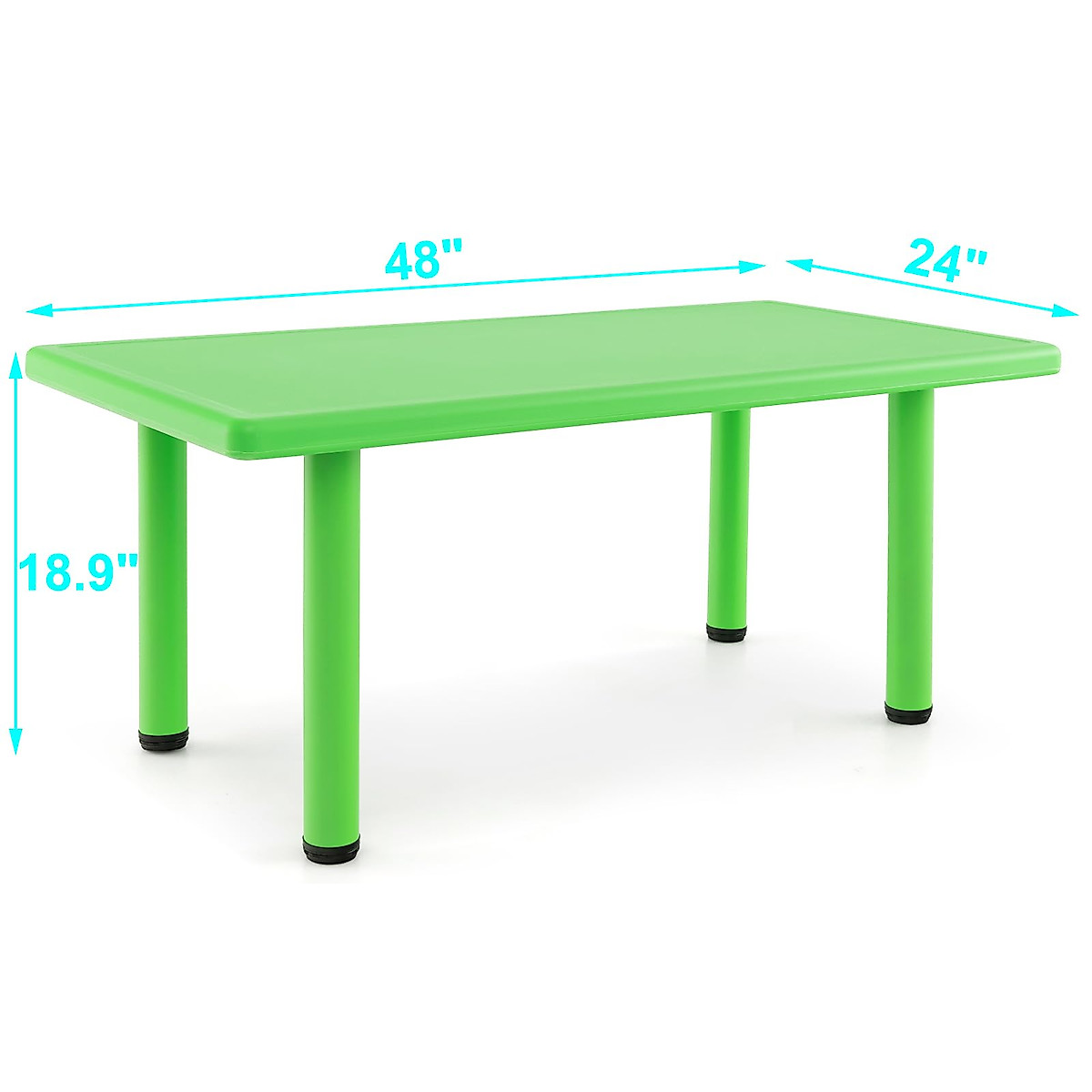 Axidou 24''W x 48" L Kids Table - Versatile Activity Table for Toddlers 1-8 Years Old - Sturdy Craftsmanship - Toddler Play Learning Table - Kids Table for Daycare, Classroom, Home