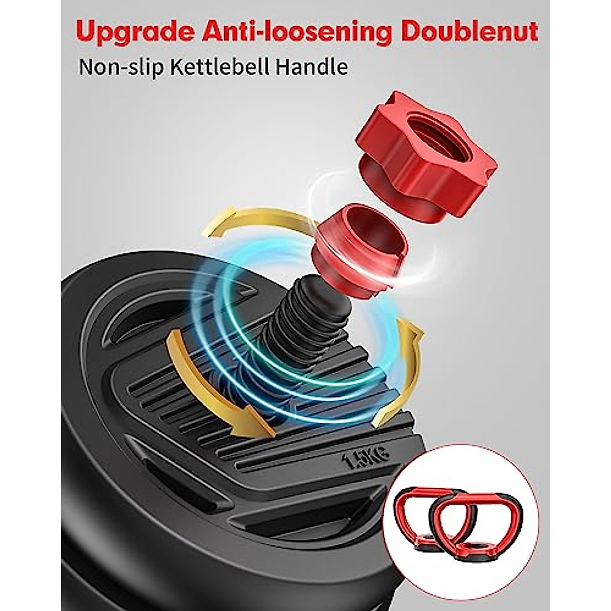 Trakmaxi Adjustable Dumbbell Set 20LB/55LB/70LBS Free Weights Dumbbells, 4 in 1 Weight Set, Dumbbell, Barbell, Kettlebell, Push-up, Home Gym Fitness Workout Equipment for Men Women(55LBS)