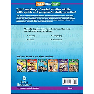 180 Days: Social Studies, Civics for 4th Grade Practice Workbook for Classroom and Home, Cool and Fun Practice Created by Teachers (180 Days of Practice)