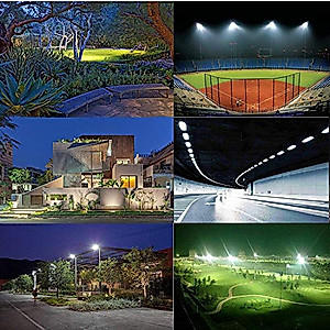 HANNAHONG 2 Pack 10W LED Flood Light with Plug,1000lm Super Bright Security Lights, IP66 Waterproof Outdoor Work Light, 6000K Daylight White Spotlight for Eave, Porch, Garage, Patio, Yard,Garden, Lawn
