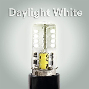 HRYSPN BA15D LED Bulb AC/DC 12V, Double Bayonet Base 5W Daylight White 6000K, 35W Halogen Equivalent, 1076 1130 1176 1142 LED Replacement for Interior RV, Camper (Pack of 2)