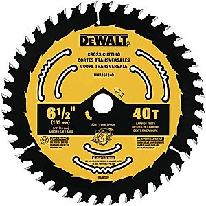 DEWALT Circular Saw Blade, 6 1/2 Inch, 40 Tooth, Framing (DWA161240)